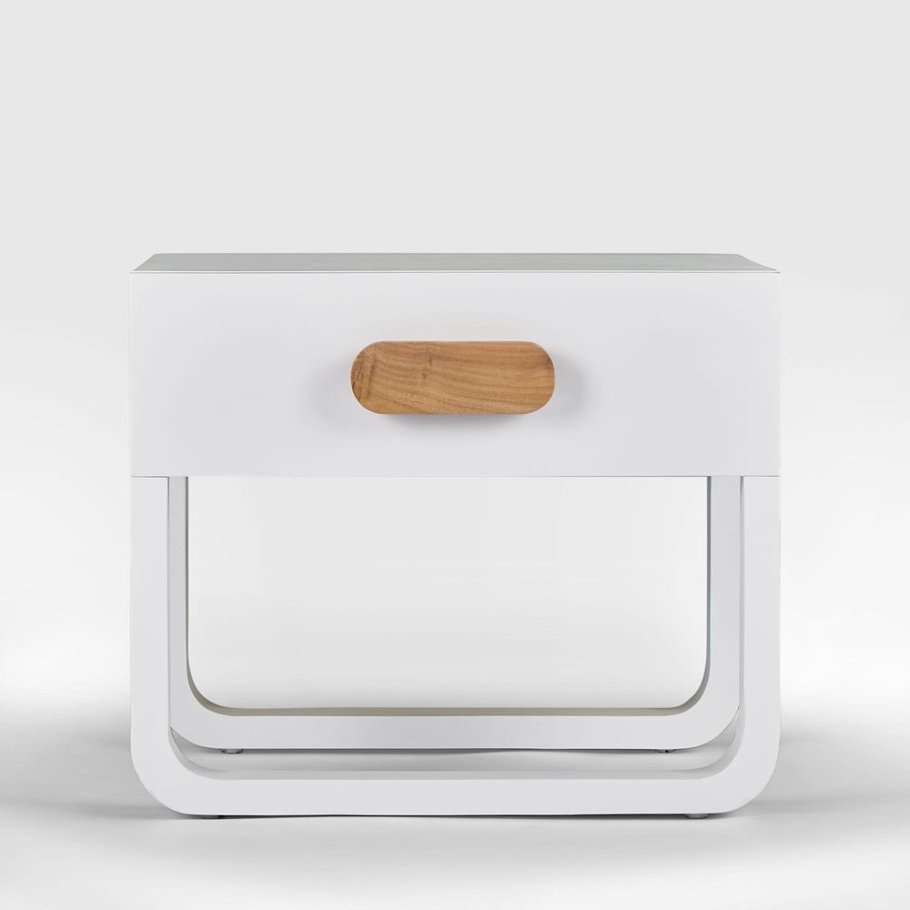 Norma Bedside Table White | Planet Linen