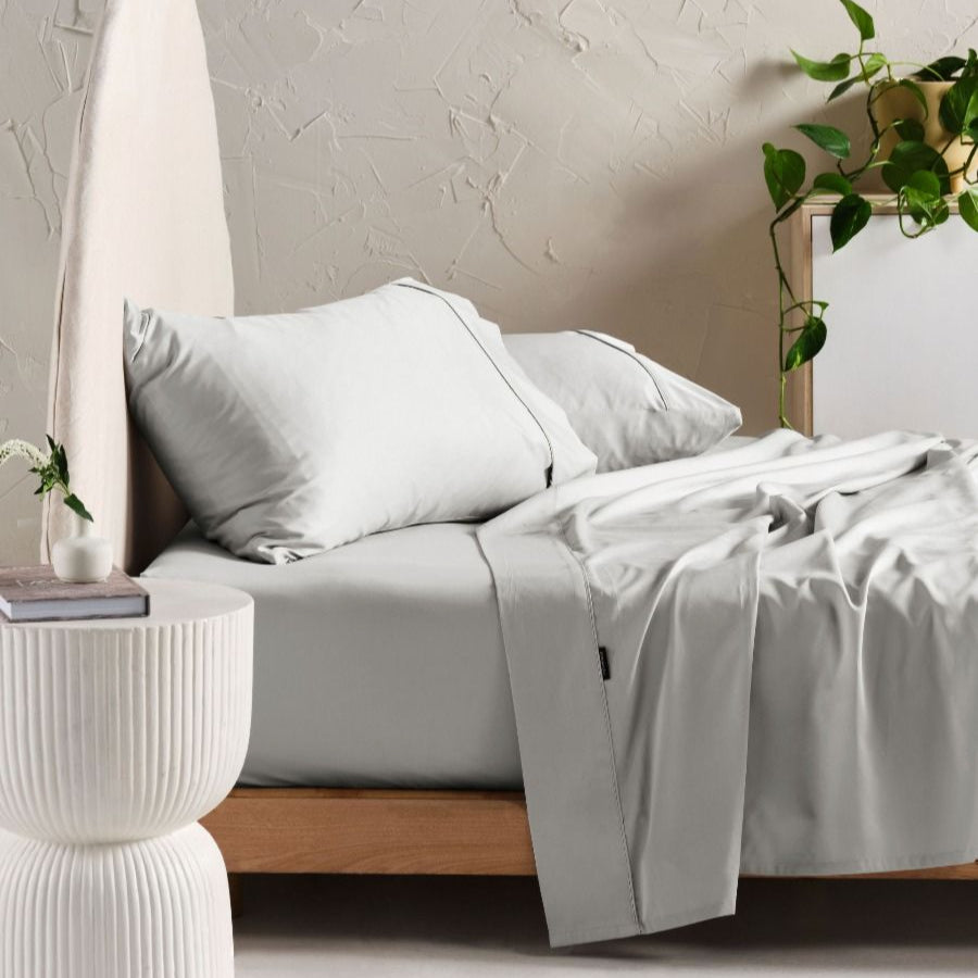 Augusta Grey Sheet Set by Linen House | Planet Linen