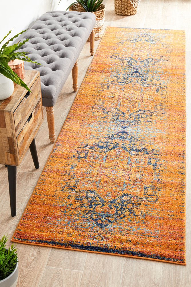 Radiance 400 Runner Rug (Rust) by Rug Culture | Planet Linen