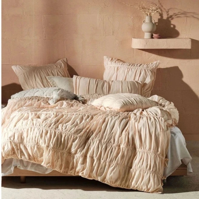 Layla Pink Quilt Cover Set by Linen House | Planet Linen