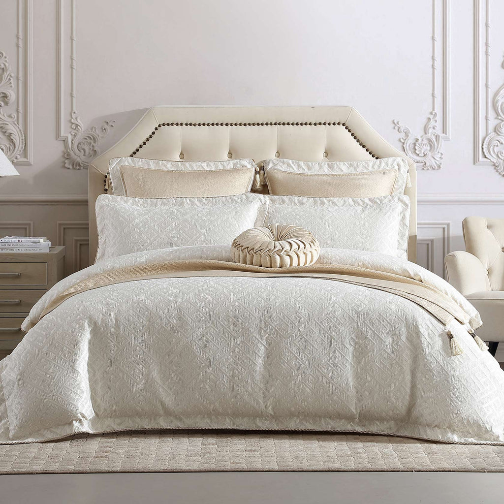 Athena Gold Quilt Cover Set by Davinci | Planet Linen