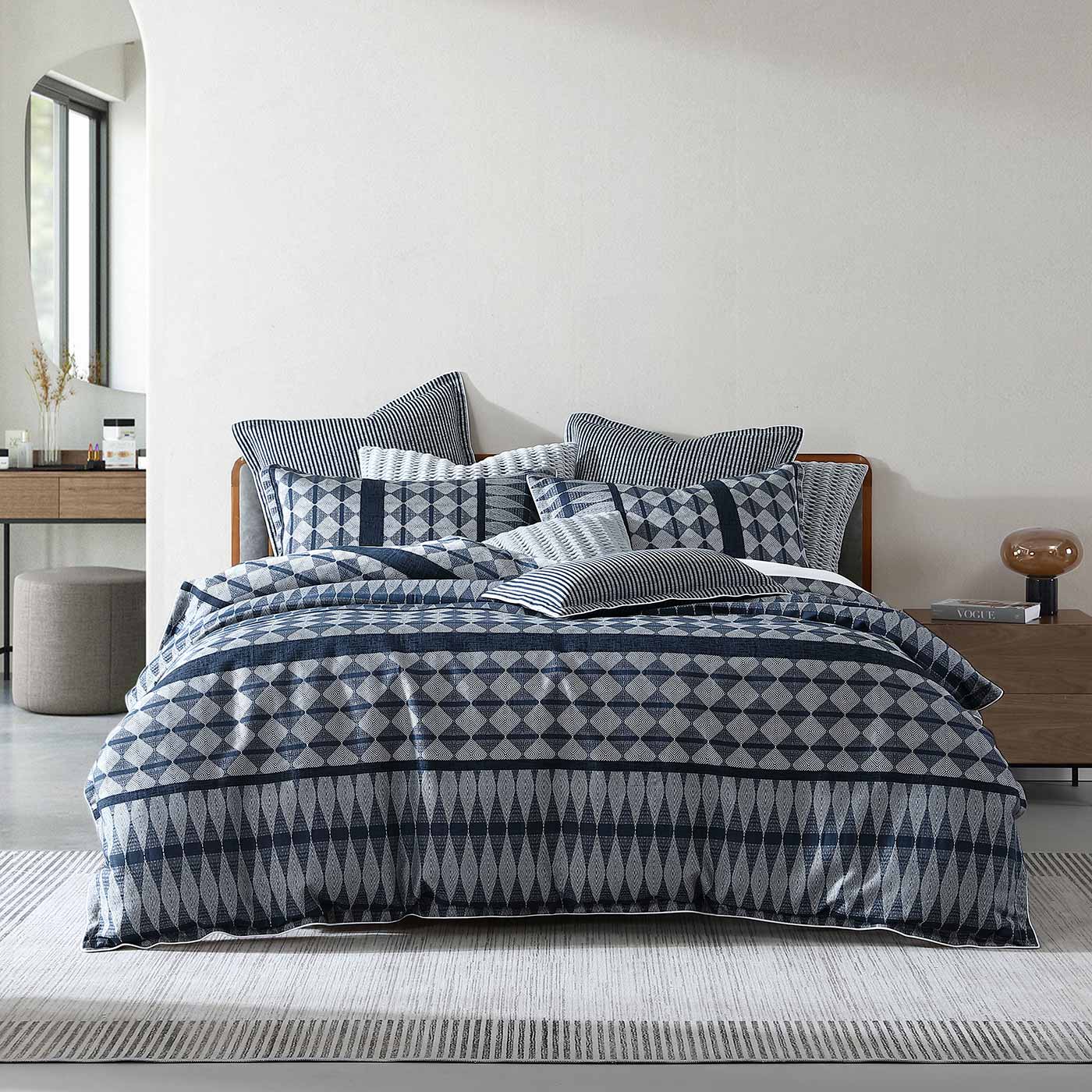 Boyd Ink Quilt Cover Set by Private Collection | Planet Linen