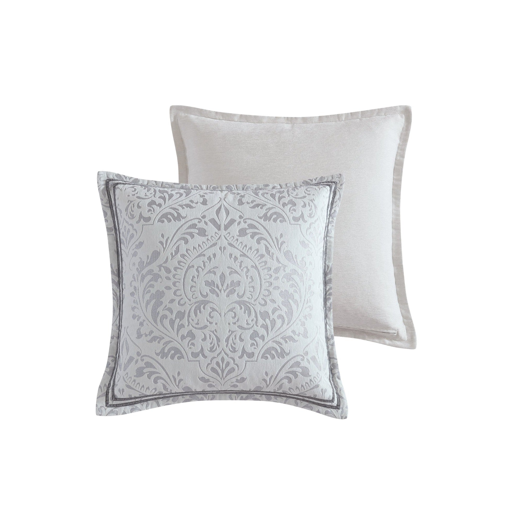 Alexander Silver European Pillowcase by Davinci | Planet Linen