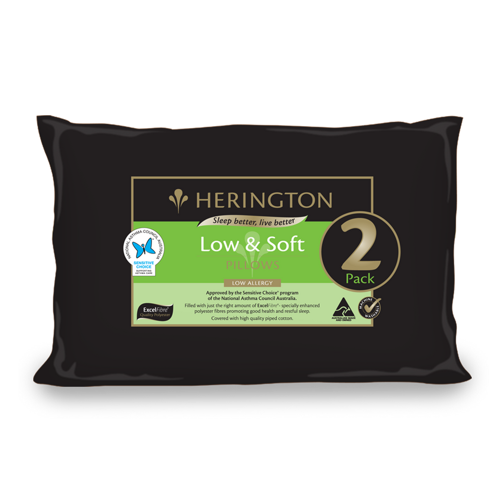 Jaspa Herington 2 Pack Low & Soft Pillows – Planet Linen