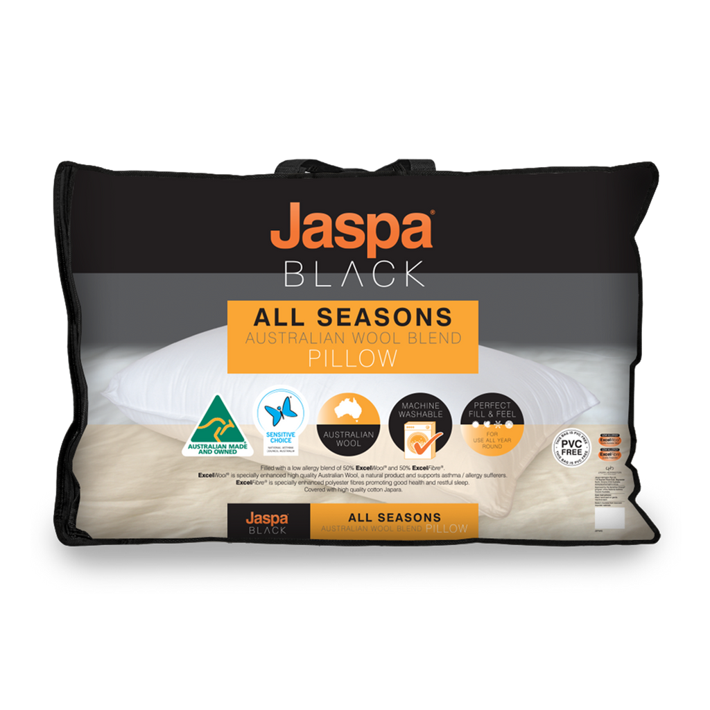 Jaspa Herington Black All Seasons Wool Pillow – Planet Linen