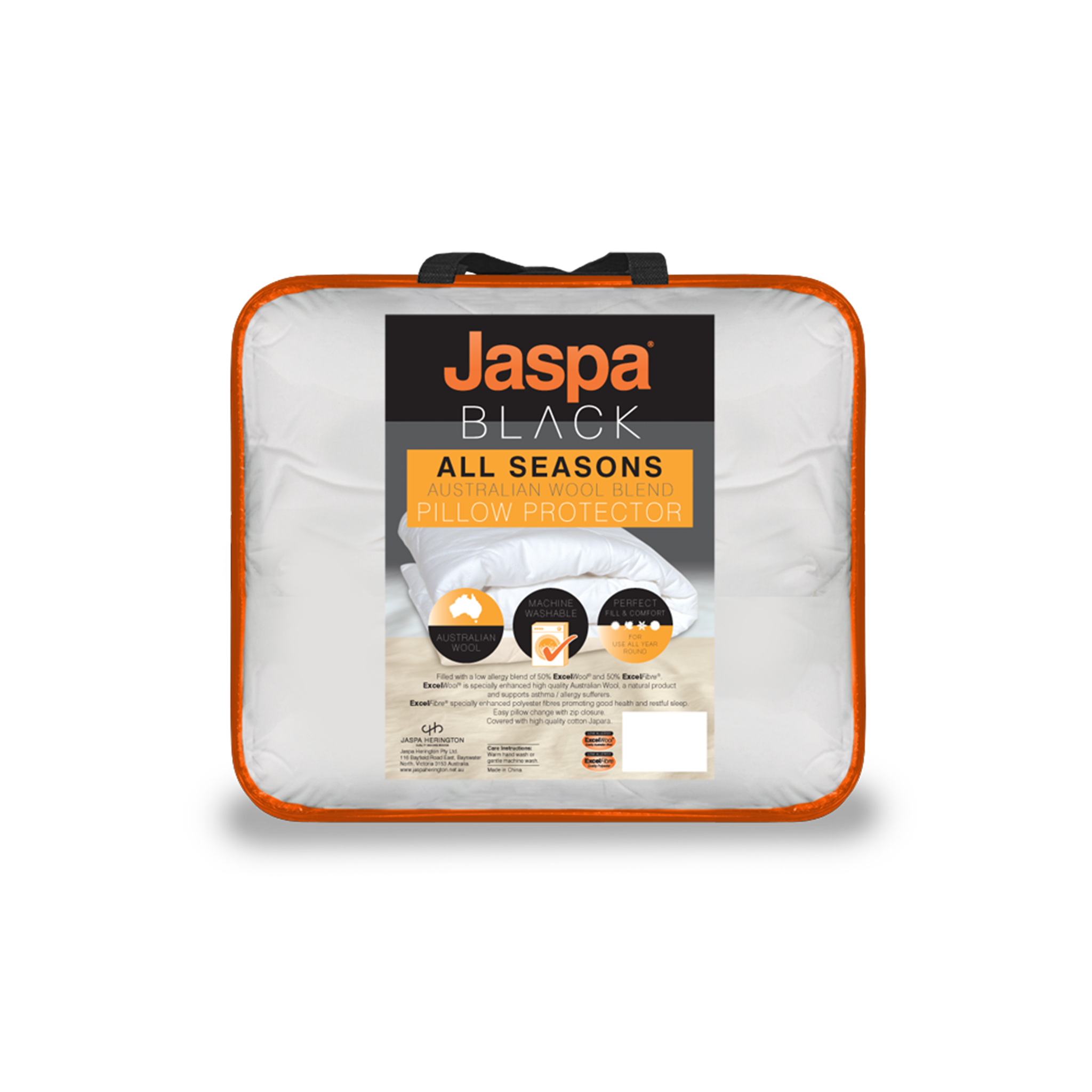 Jaspa Herington Black All Seasons Pillow Protector – Planet Linen