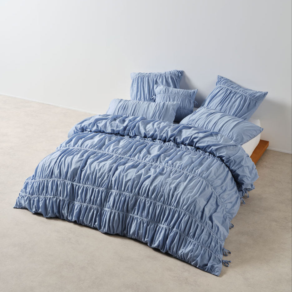 Layla Bluebell Quilt Cover Set by Linen House | Planet Linen