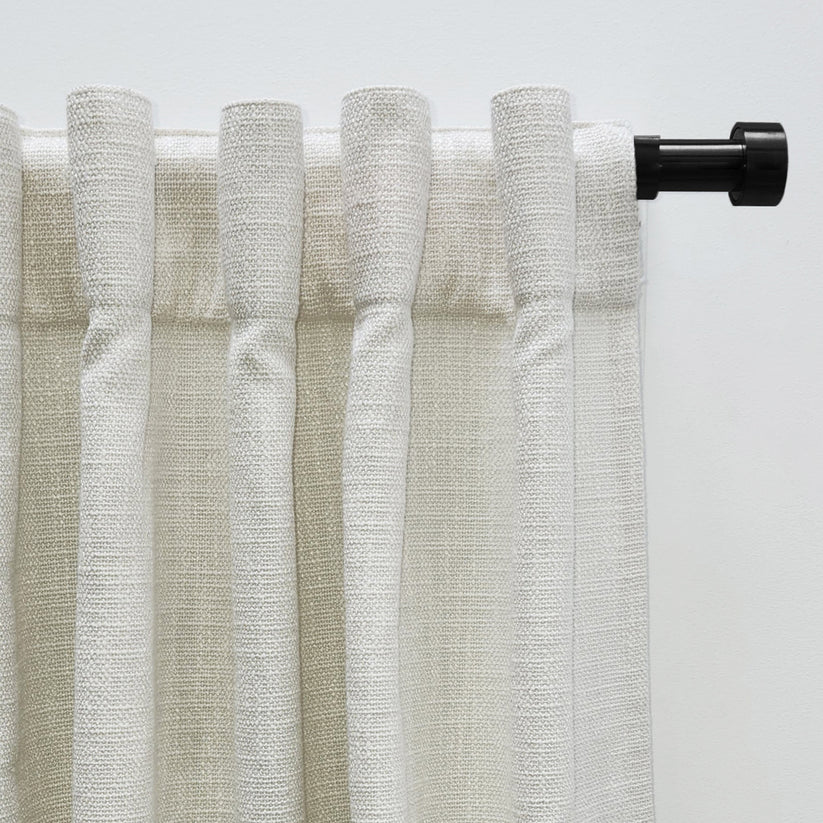 Owen Extendable Curtain Rod Set 140 - 360cm Black | Planet Linen