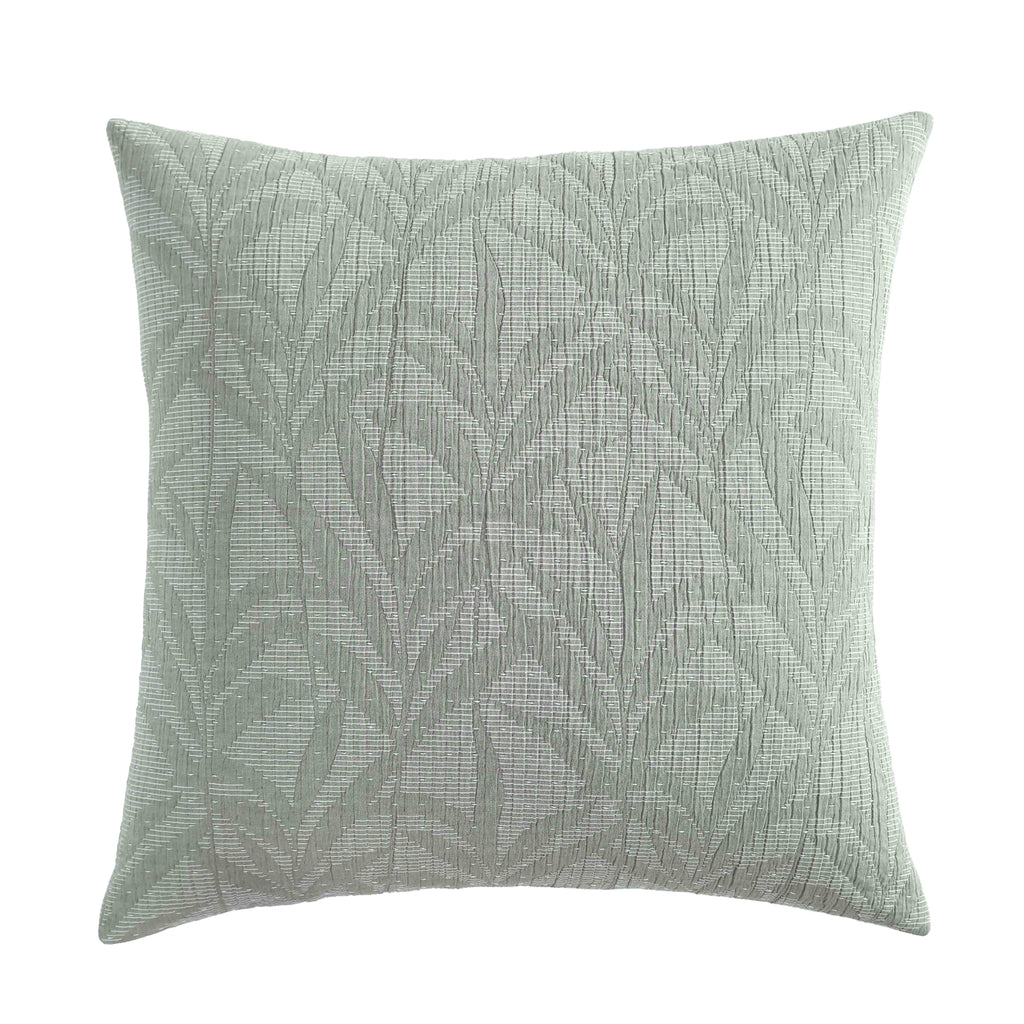 Kailani Cilantro European Sham by Logan and Mason Platinum | Planet Linen