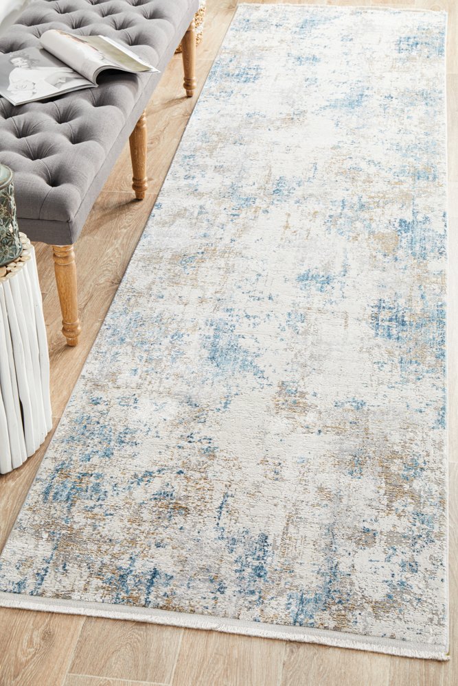 Reflections 108 Runner Rug (Sky) by Rug Culture | Planet Linen