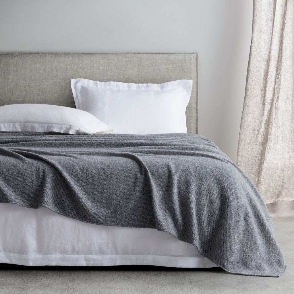 Sheridan Clara Wool Blanket - Carbon| Planet Linen