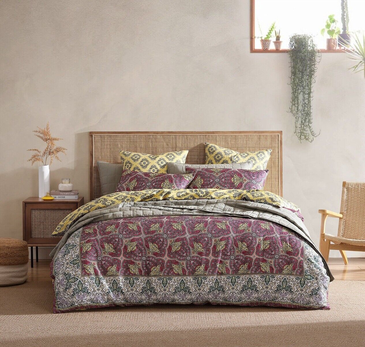 Kanji Pink Quilt Cover Set by Logan and Mason | Planet Linen