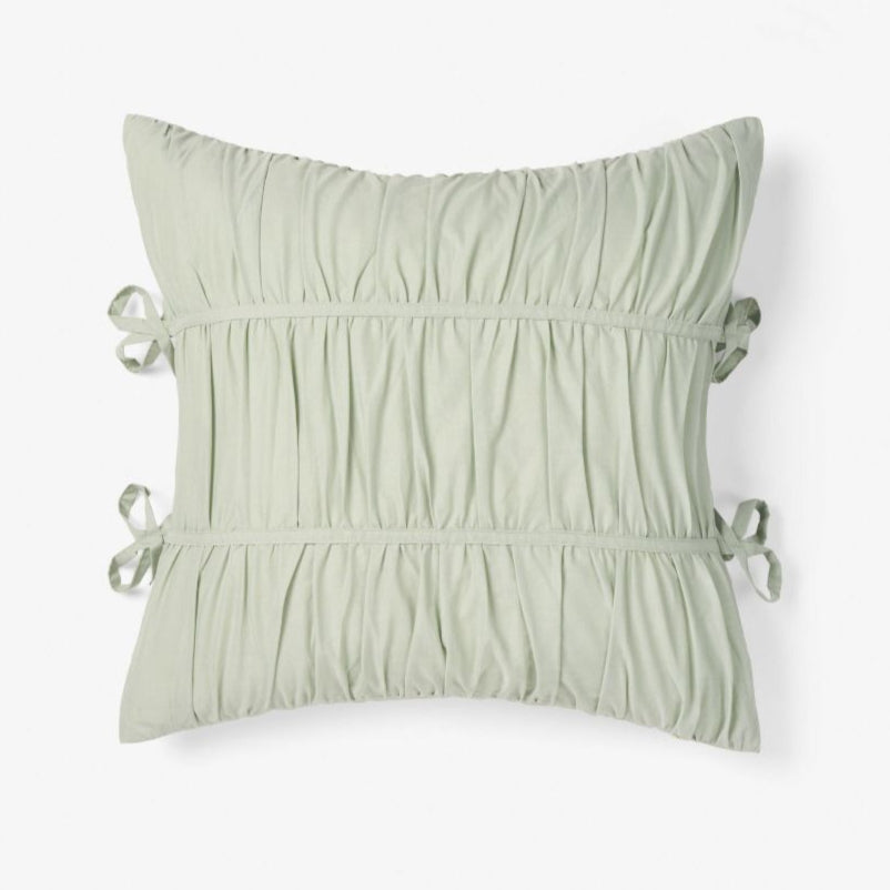 Layla Seafoam Square Filled Cushion by Linen House | Planet Linen