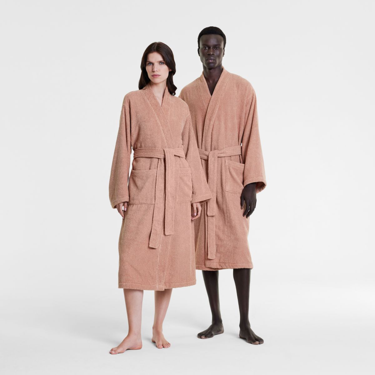 Living Textures BATH ROBE Smokey Rose by Sheridan | Planet Linen