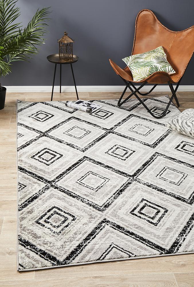 Metro 616 Rug (Black) by Rug Culture | Planet Linen