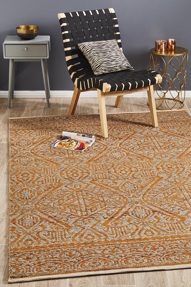 Relic 120 Rug (Rust) by Rug Culture | Planet Linen