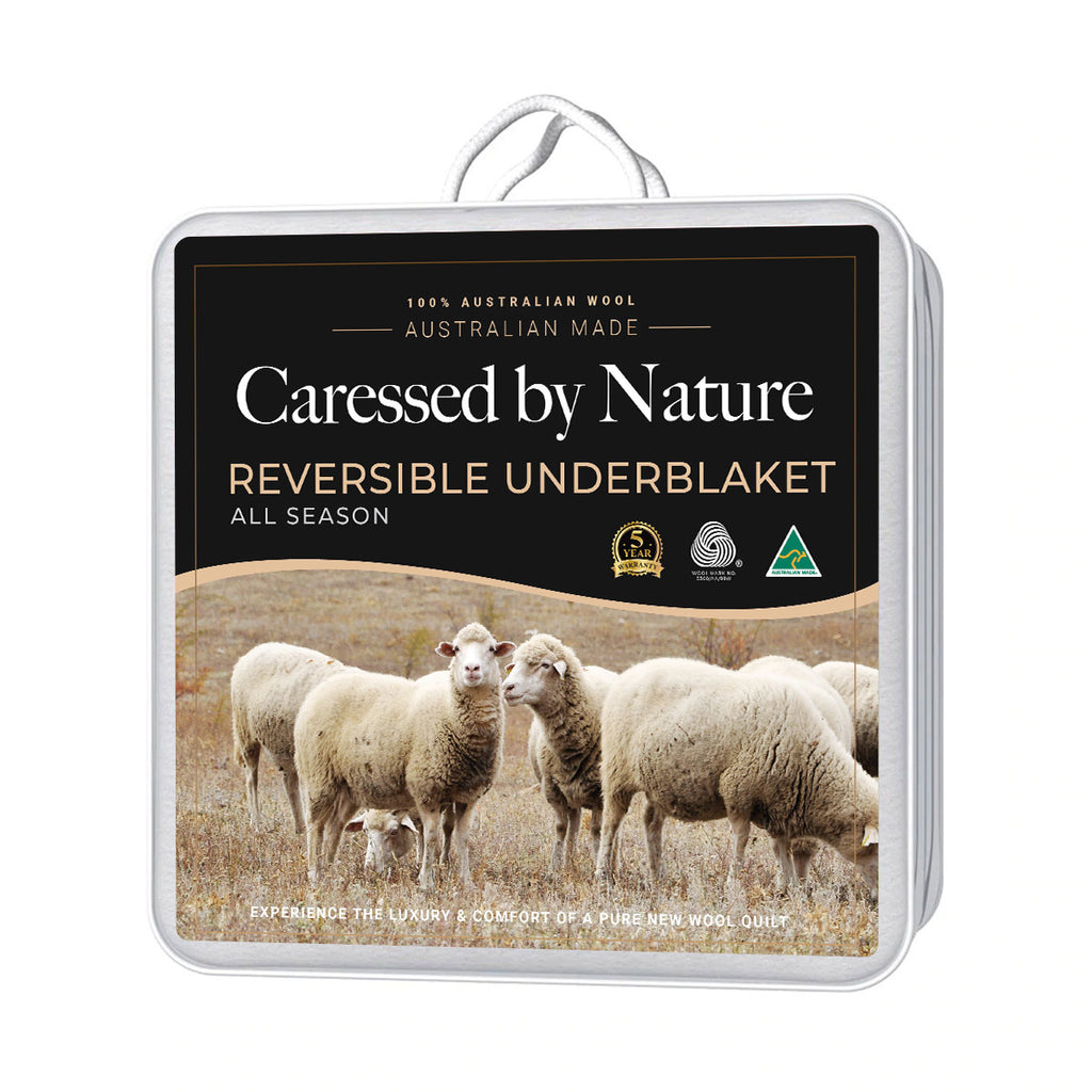 100% Australian Wool Reversible Underblanket Underlay Topper – Planet Linen