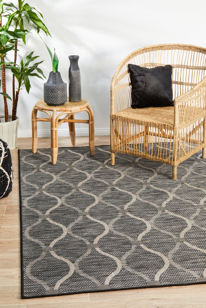 Terrace 5501 Rug (Black) by Rug Culture | Planet Linen