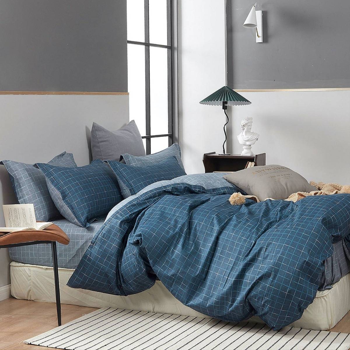 Eaton Blue Cover Set by Ardor Planet Linen