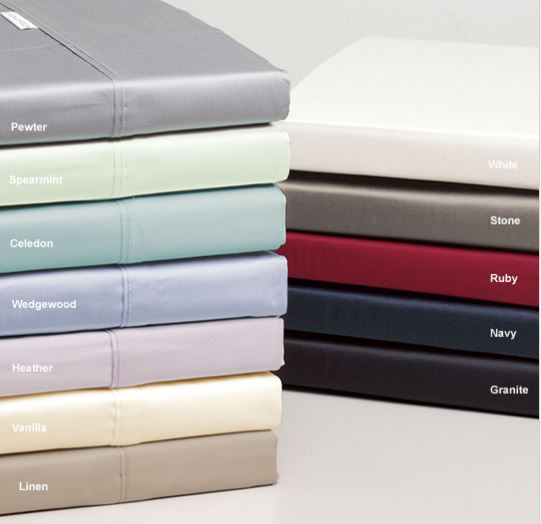 400TC Egyptian Cotton Sateen HEATHER Sheet Set by Logan and Mason ...