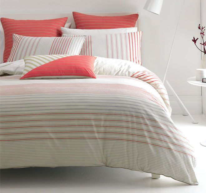 Murphy Orange Quilt Cover Set by DECO – Planet Linen