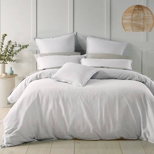 Wellington White Quilt Cover Set by Bianca - Planet Linen